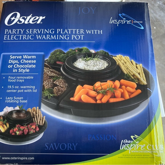 Oster | Dining | Oster Serving Platter With Center Warming Pot With Lid ...
